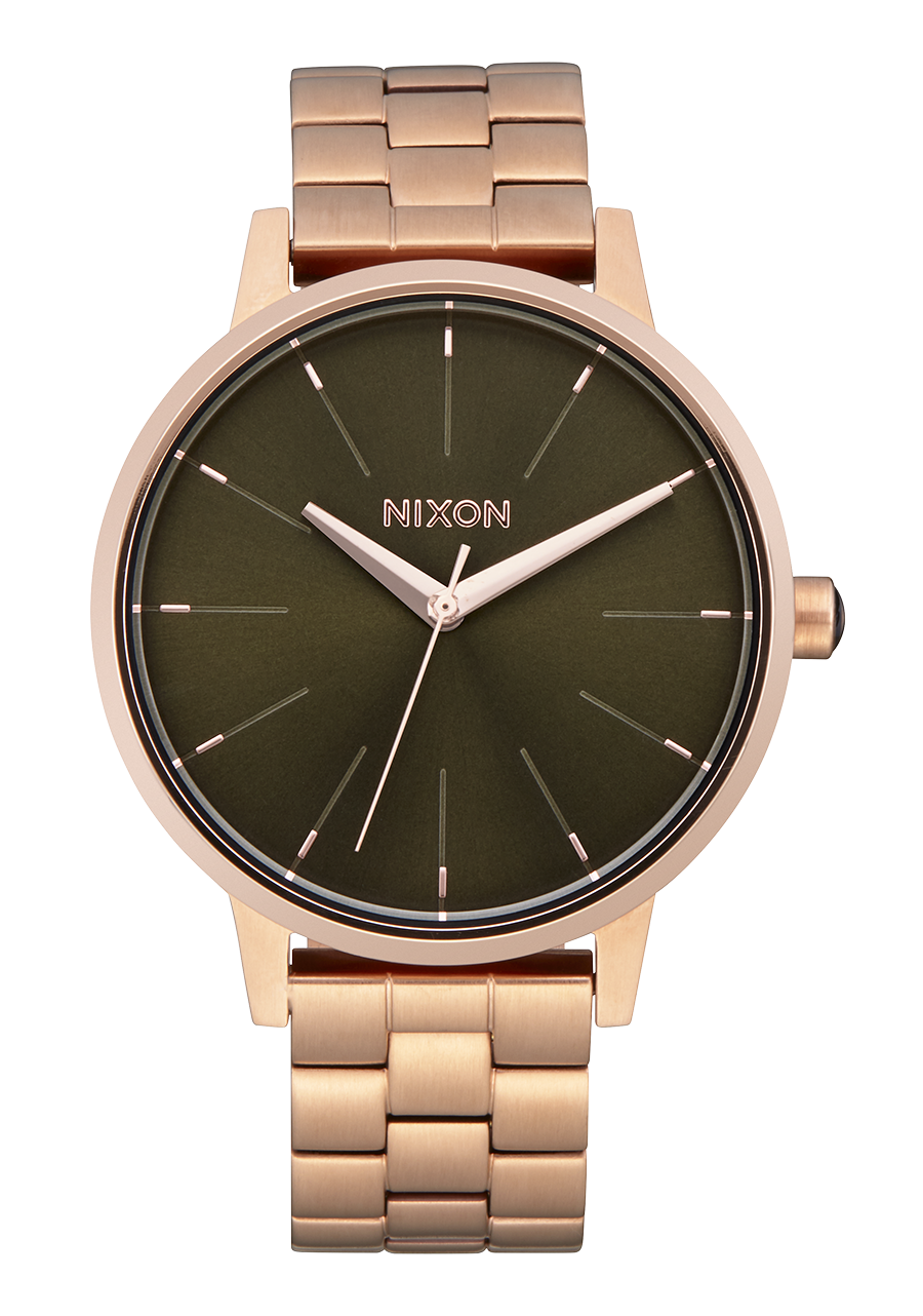 Montre Kensington | Or Rose / Cadran Olive Soleillé | Acier Inoxydable Femme – Nixon EU