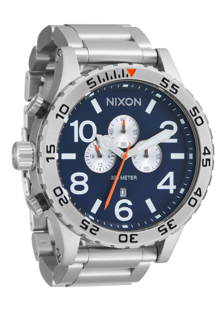 51-30 Chrono Watch | Silver / Midnight | Men's Stainless Steel – Nixon EU
